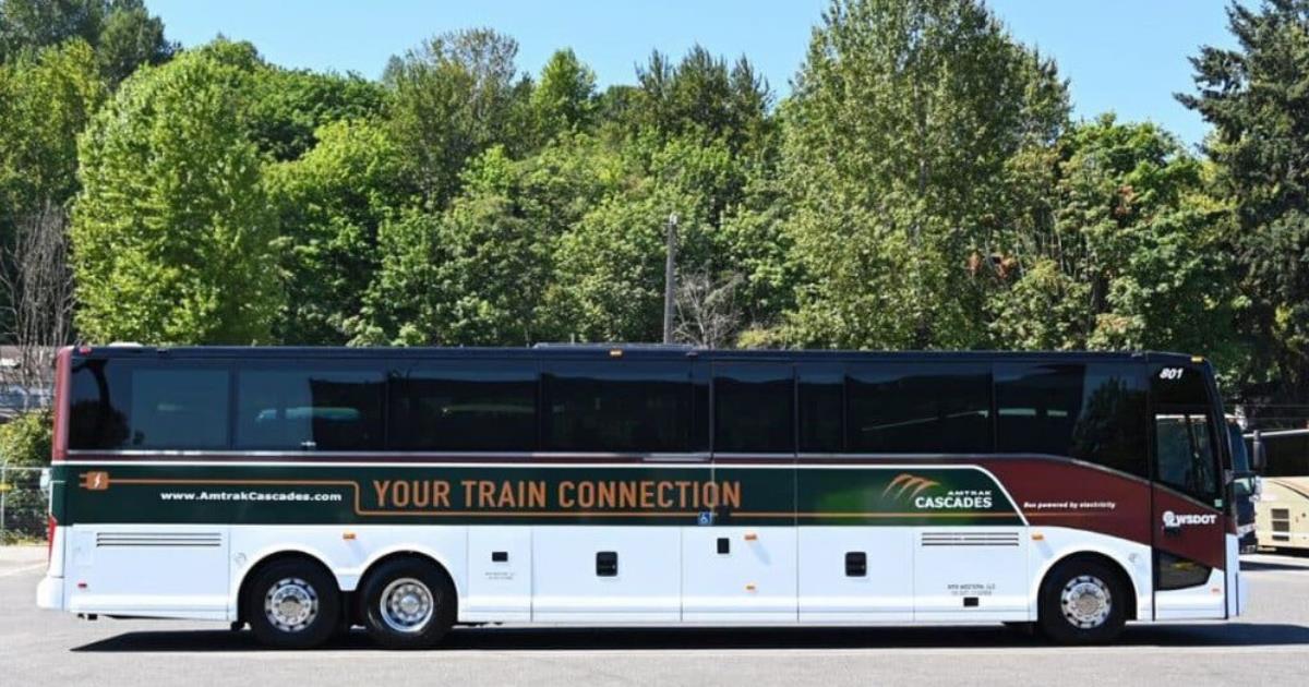 Amtrak introduces its first-ever electric bus on this
